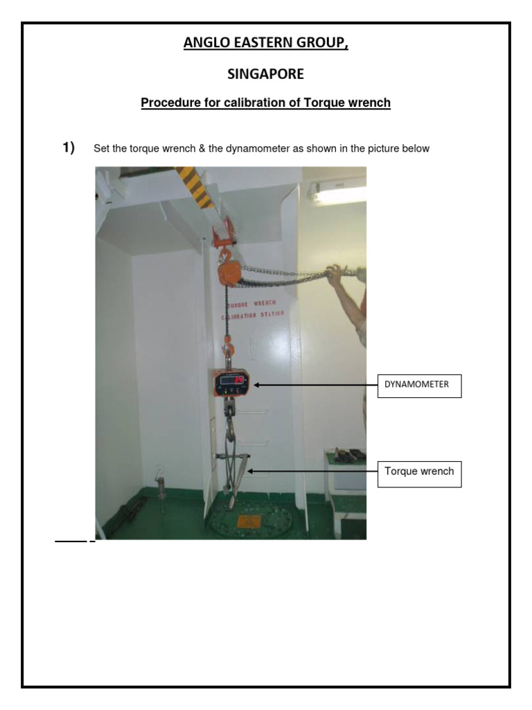 Torque Wrench Calibration Procedure - Dox | PDF
