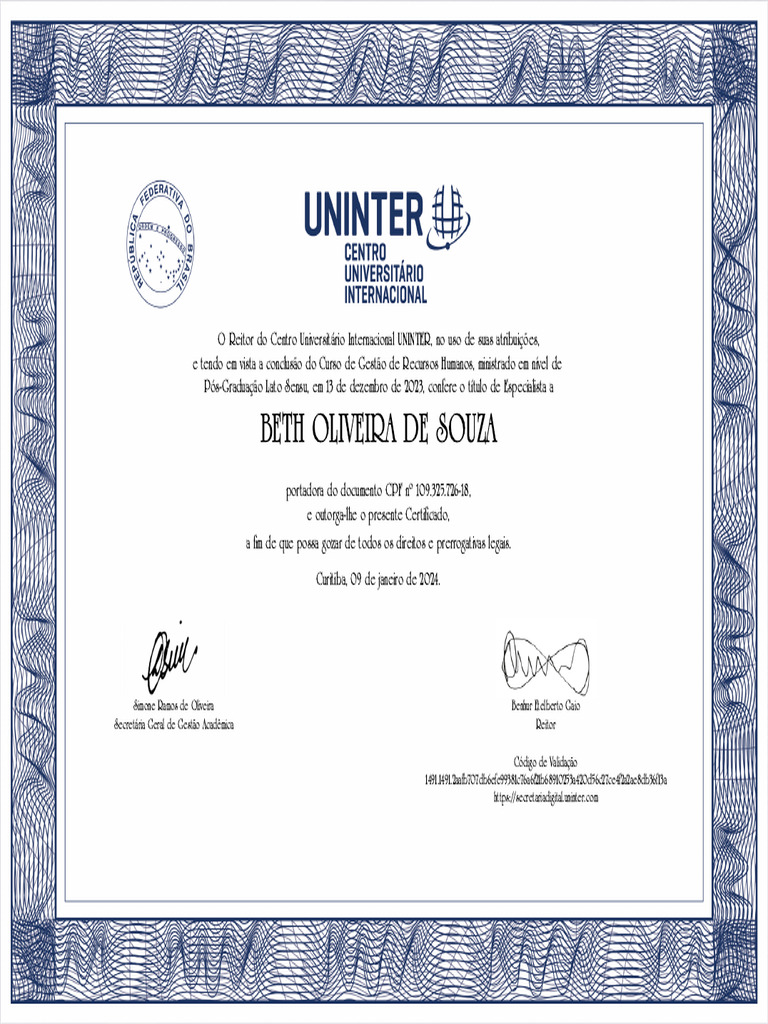 Certificado Pós | PDF