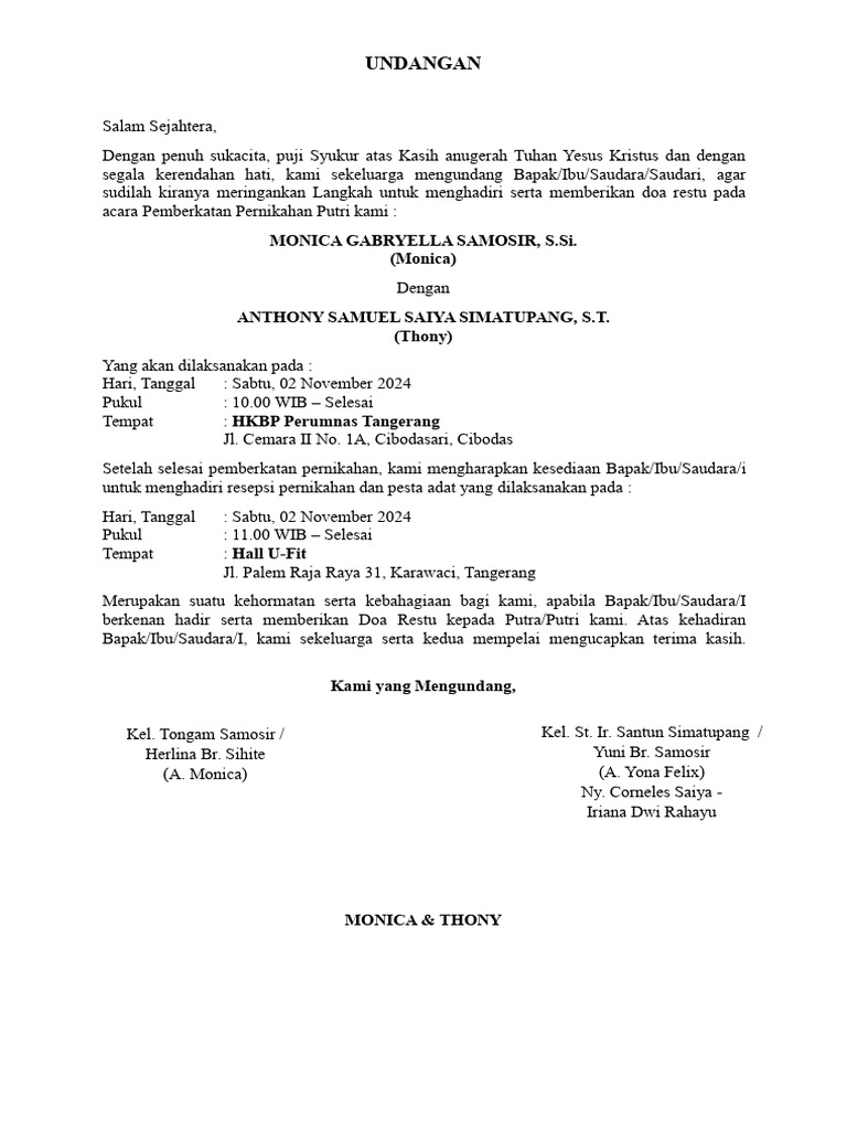 Draft Undangan 4 | PDF