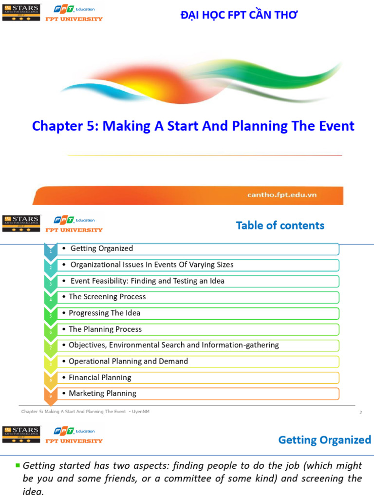 Chapter 5 Making A Start and Planning The Event | PDF