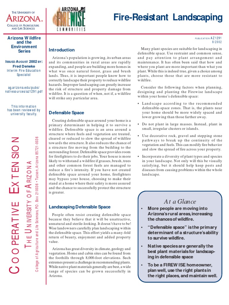 Fire Resistant Landscaping | PDF | Mulch | Trees