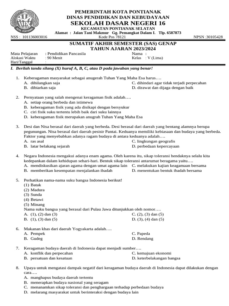 Sas Pend. Pancasila | PDF