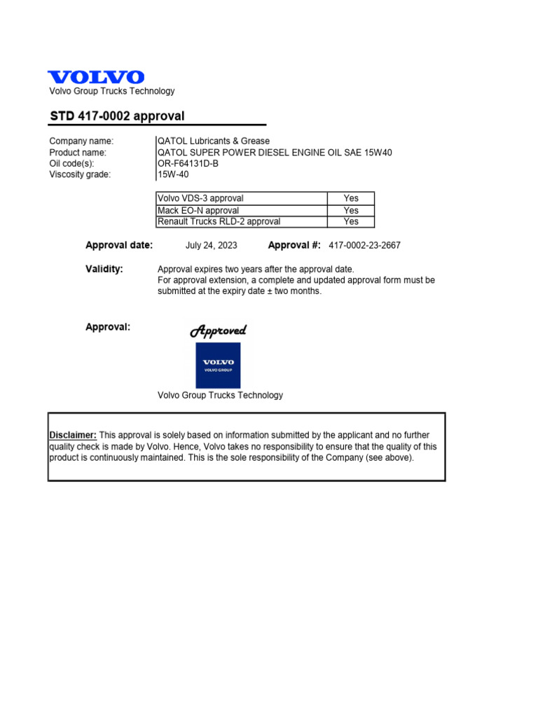 Qatol Super Power Diesel Engine Oil 15W-40 | PDF