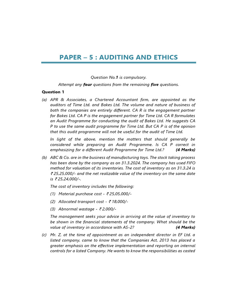 Paper Audit May 24 | PDF
