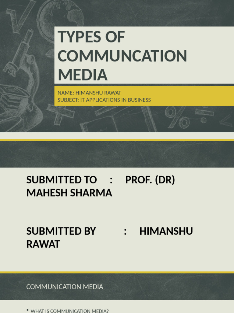 Types of Communcation Media | PDF