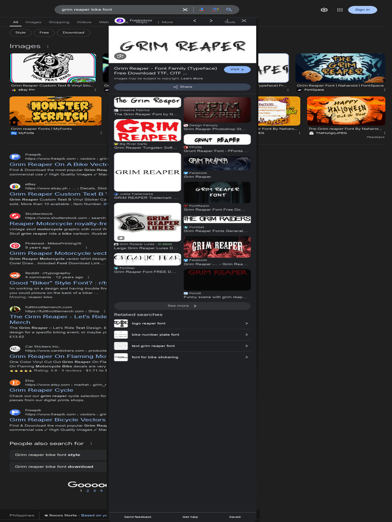 grim reaper bike font - Google Search | PDF