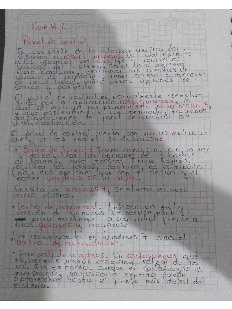 Guia 2# Panel de Control | PDF