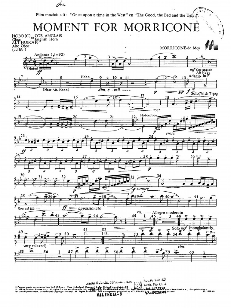 OBOE Moment For Morricone | PDF