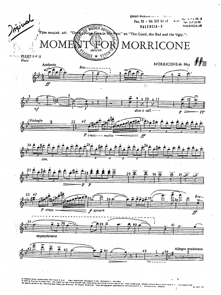 FLAUTA Moment For Morricone | PDF
