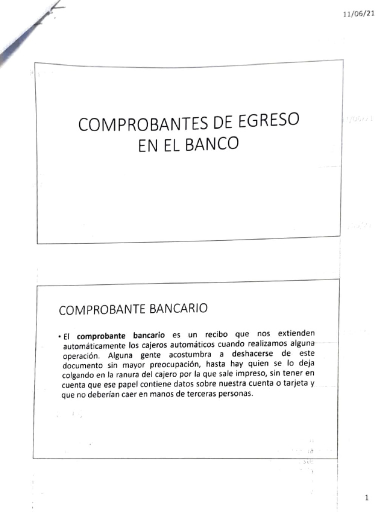 Comprobante de Egreso | PDF
