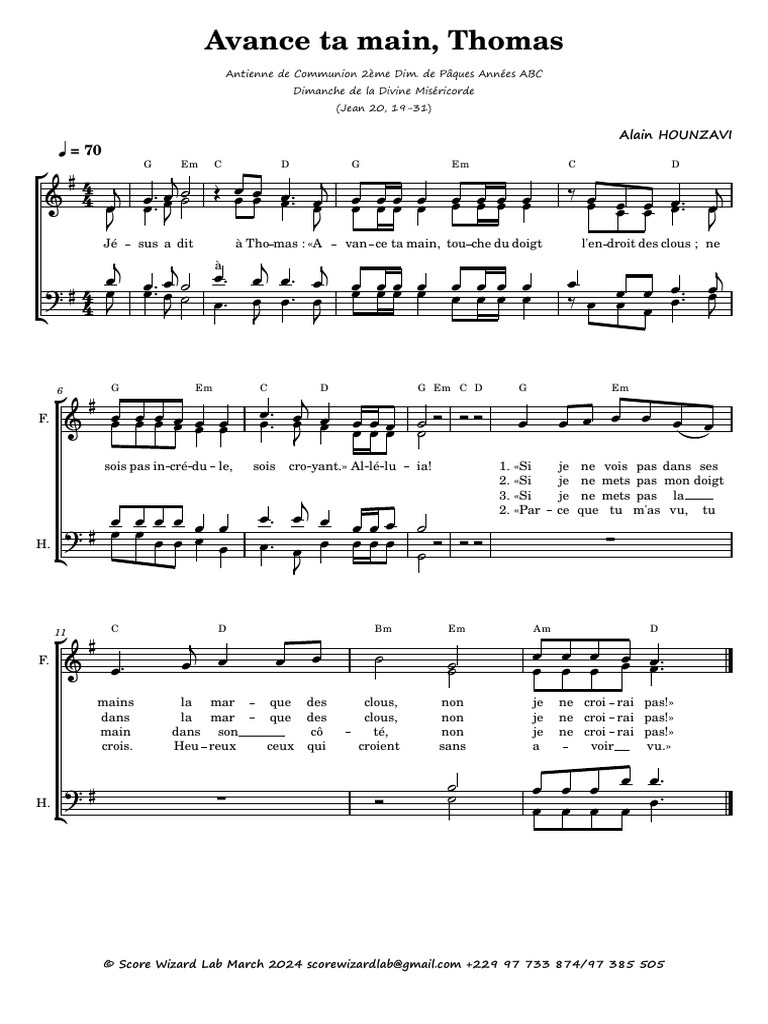 Avance Ta Main, Thomas - Méditation | PDF