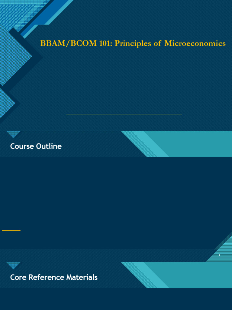 Bbam Bcom 101 Lecture 1 Introduction To Microeconomics 18 09 2024 Dw Pdf