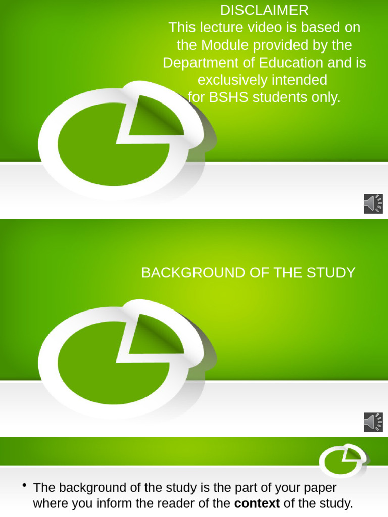 Background of The Study | PDF