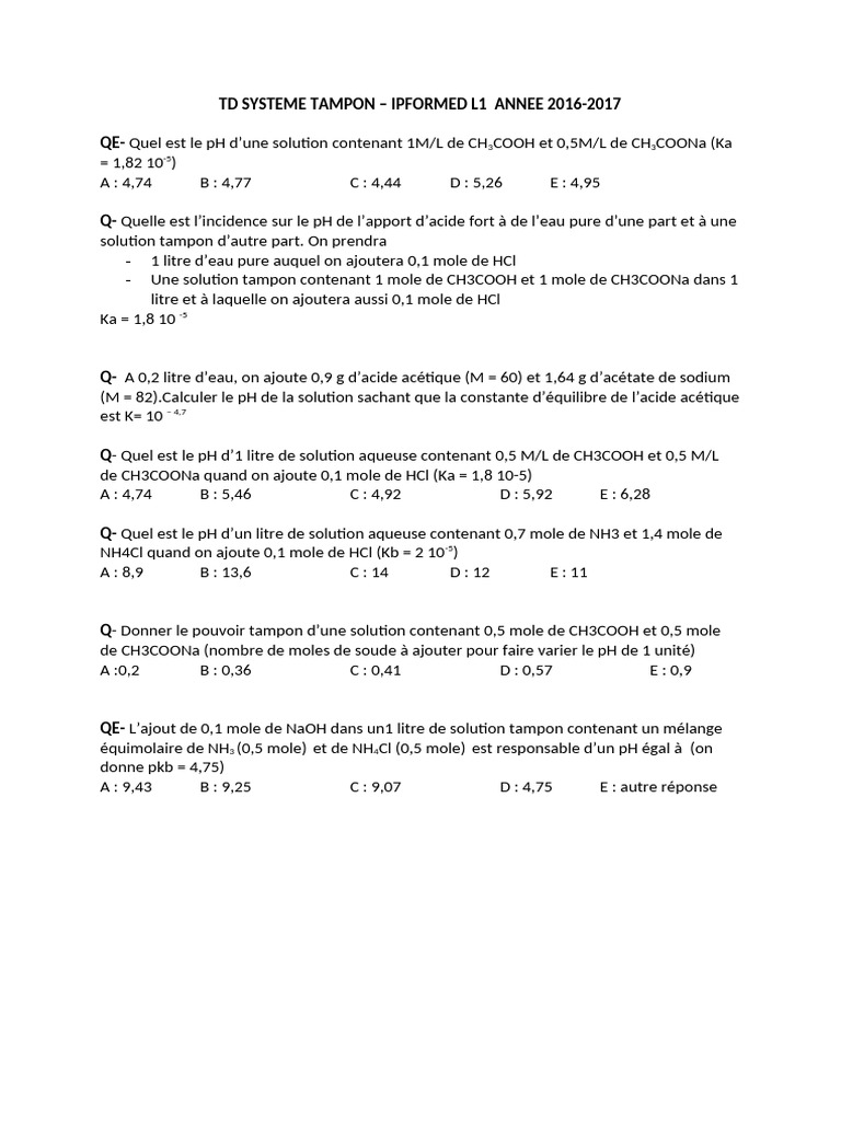 TD Systeme Tampon Ncorr Ipformed L1 | PDF