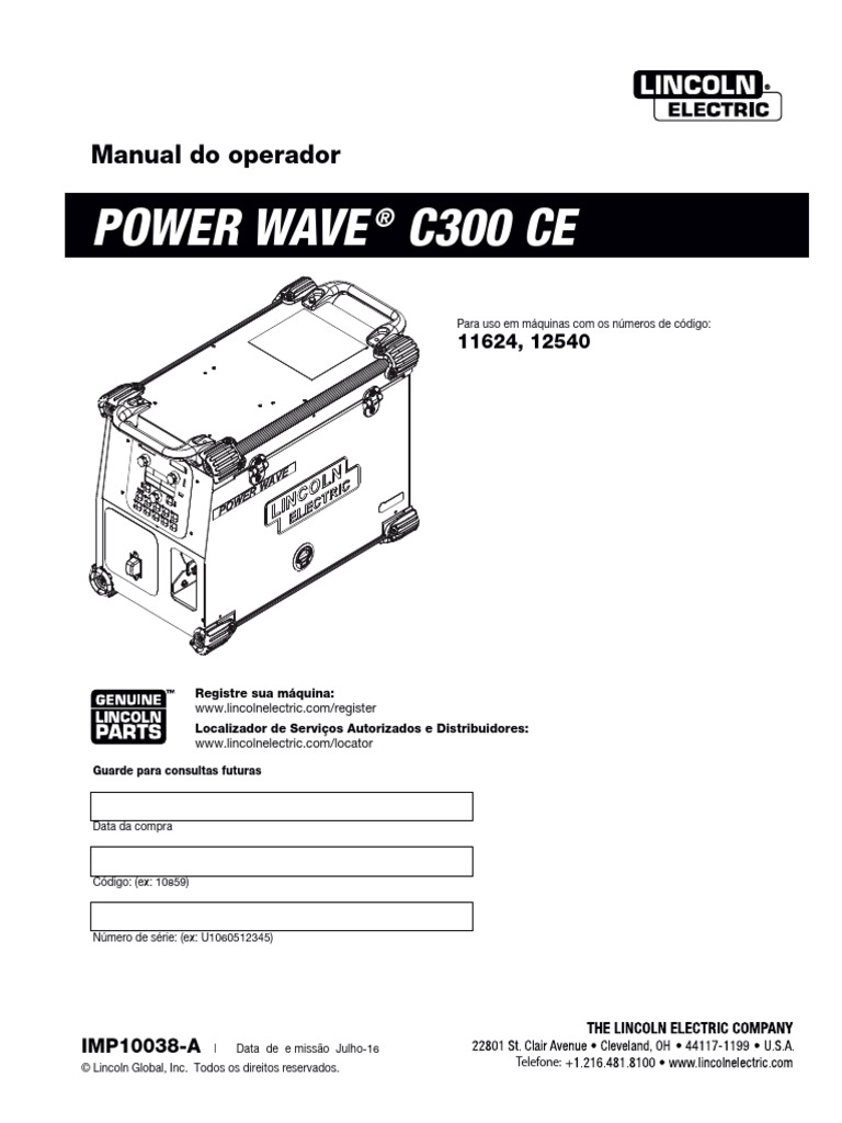 manual power wave c300 | PDF