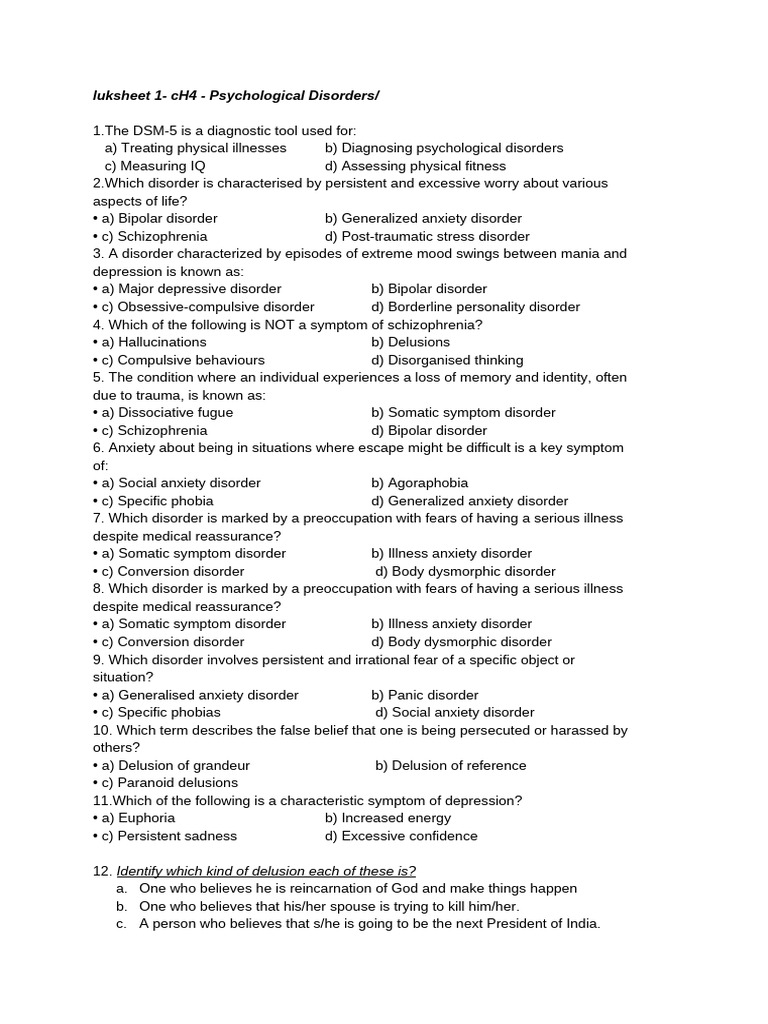 ch 4 worksheets | PDF
