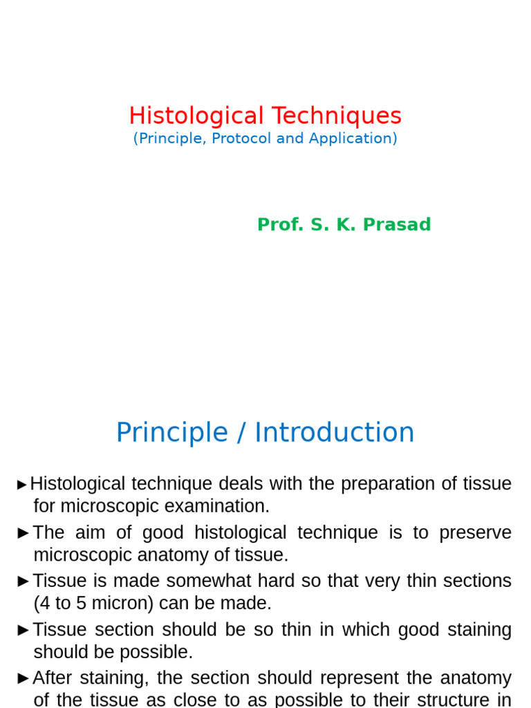 Histological Techniques SKP | PDF