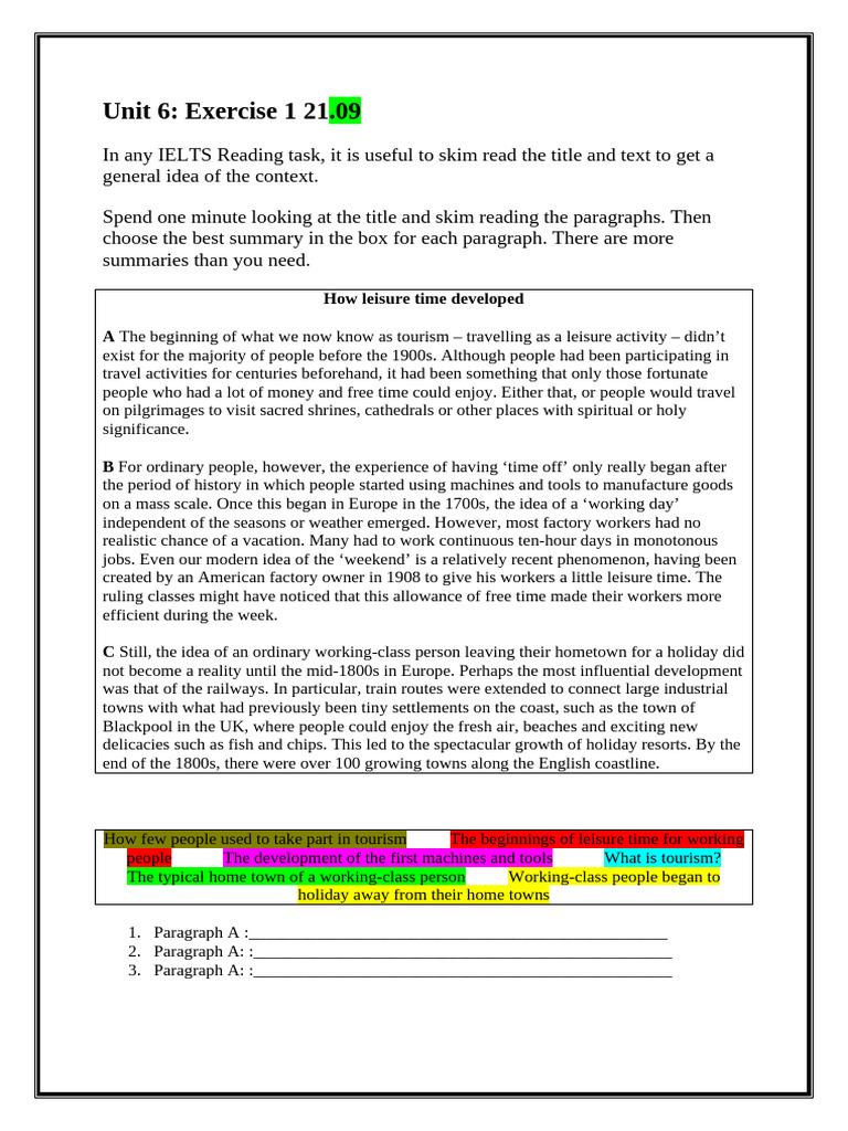 Unit 6 - Reading | PDF