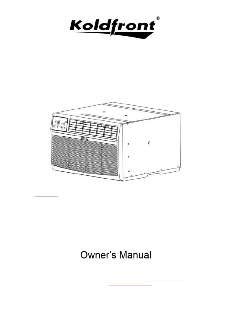 Koldfront Wtc10012wco230v Ob Owners Manual | PDF | Air Conditioning ...