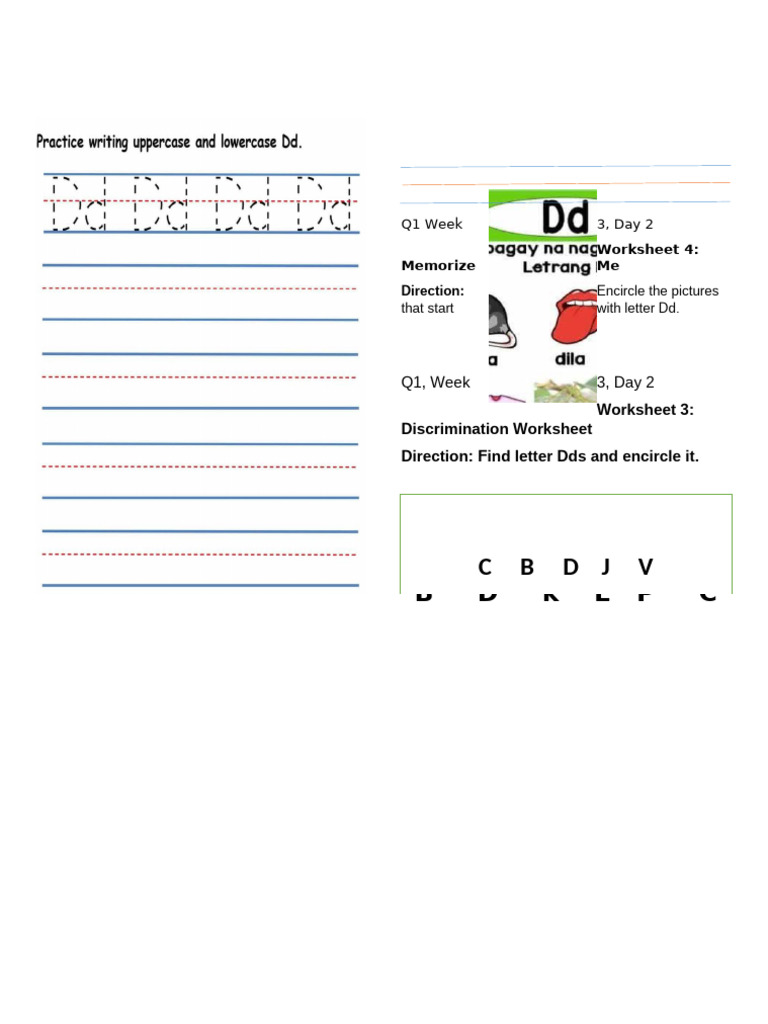 Week 3, Day 2 Kinder | PDF
