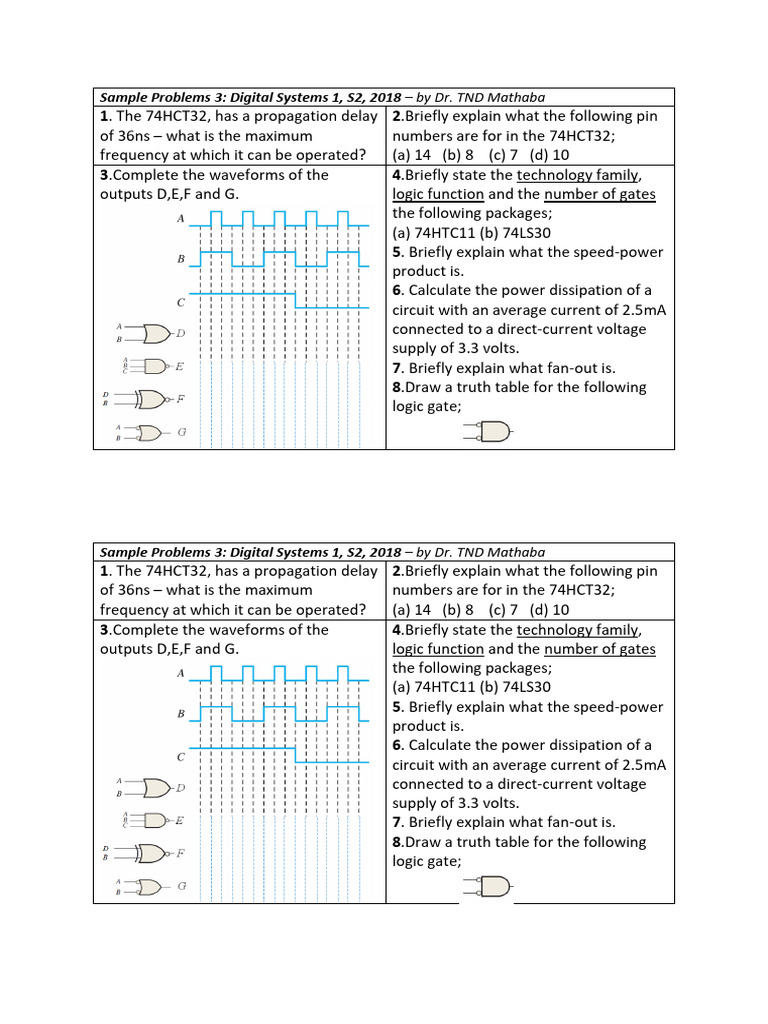2018 S2 Sample Problems3 | PDF