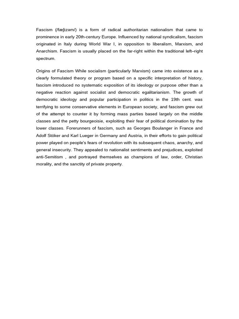 Fascism | PDF