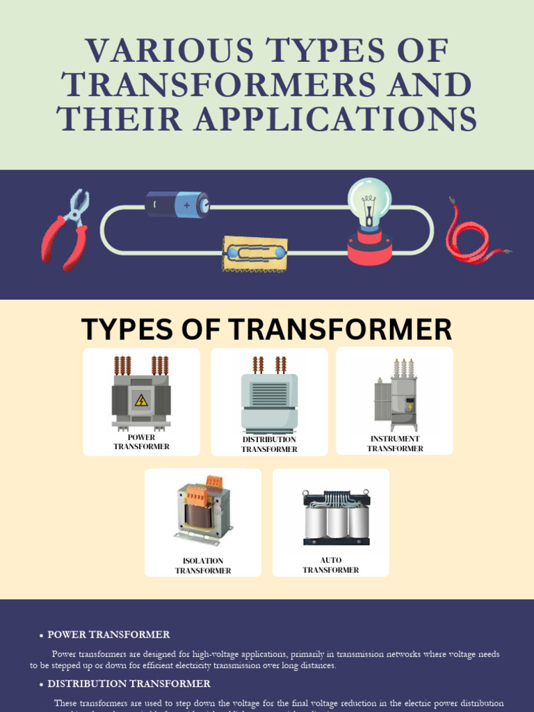 VARIOUS-TYPES-OF-TRANSFORMERS-AND-THEIR-APPLICATIONS (1) | PDF