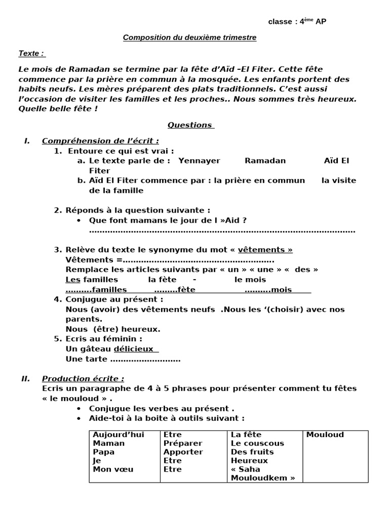 Composition 4 AP É | PDF