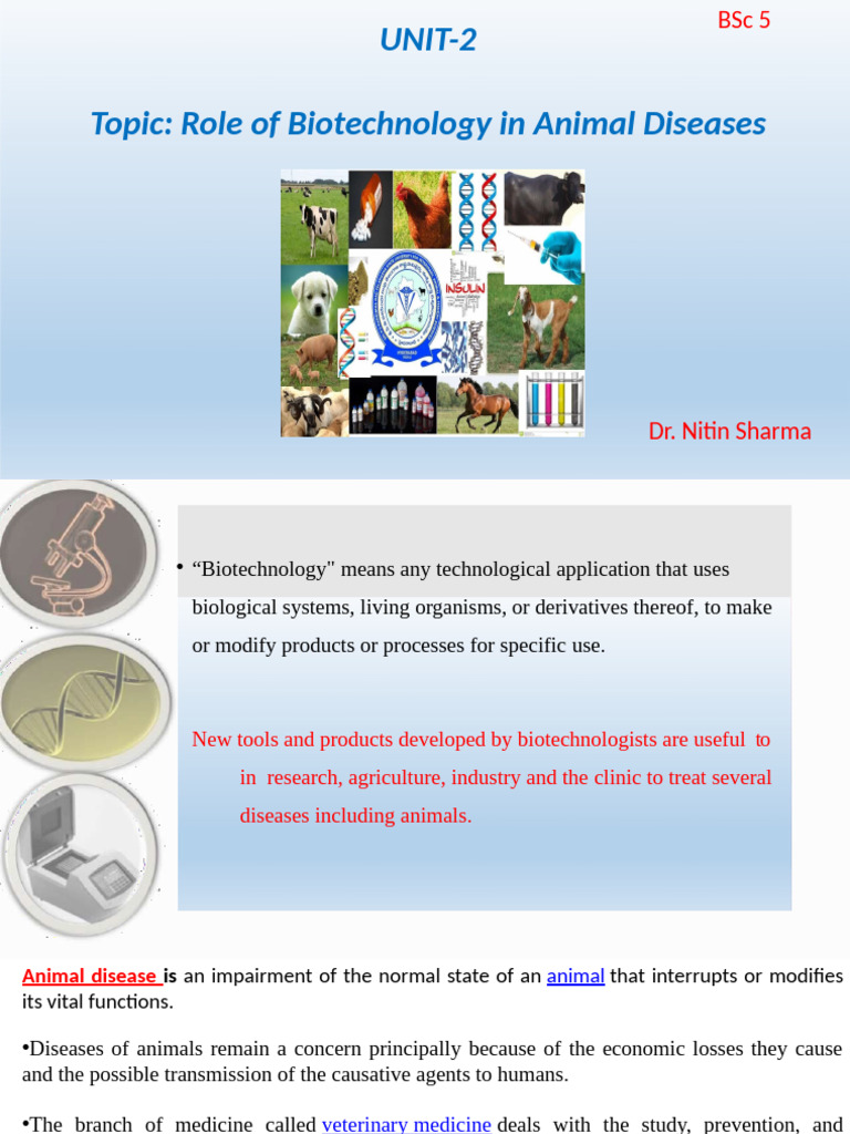 Biotechnology's Impact on Animal Diseases | PDF | Reverse Transcription ...