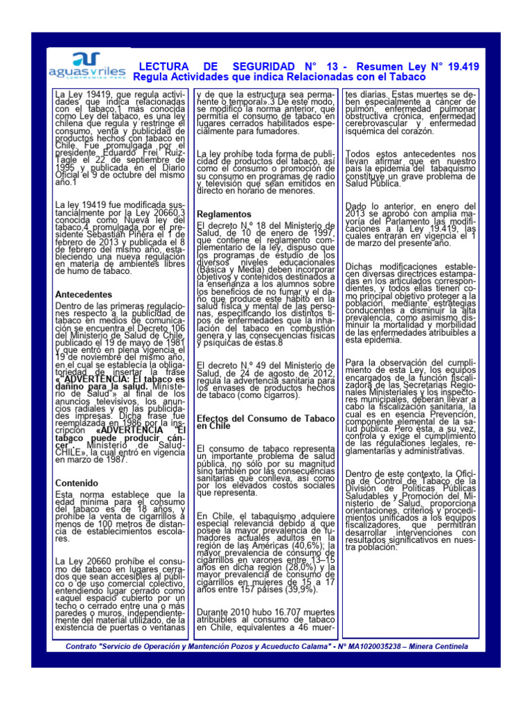 Lectura #13 - Ley 19.419 | PDF