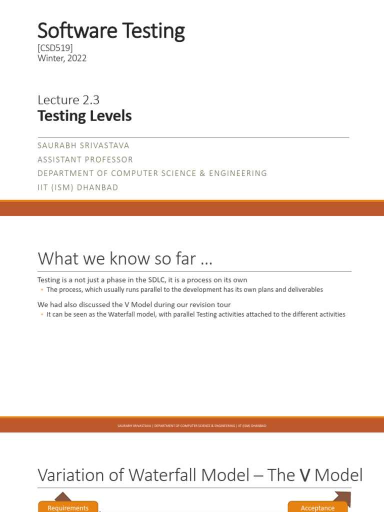 2.3 Testing Levels | PDF