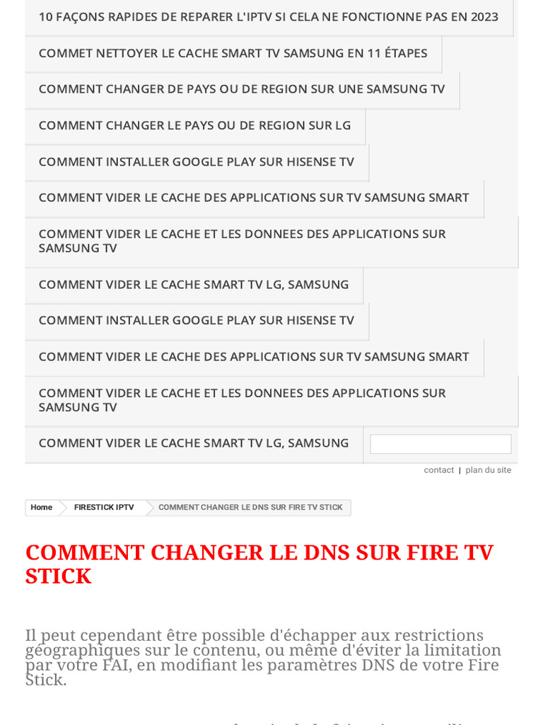 Comment Changer Le DNS Sur Fire TV | PDF
