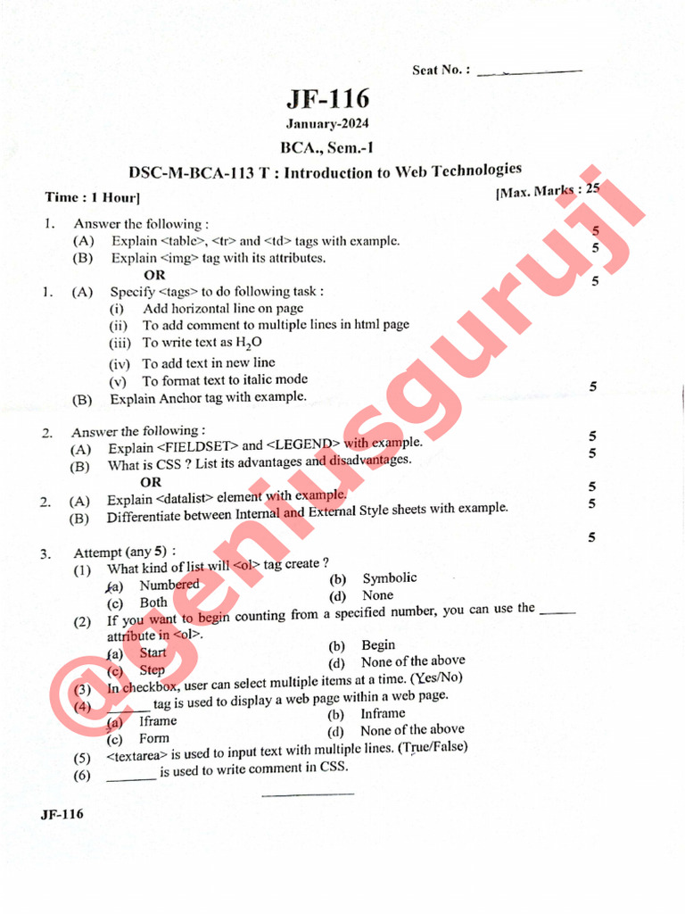 DSC-M-113-Introduction-to-Web-Technologies-2023 | PDF