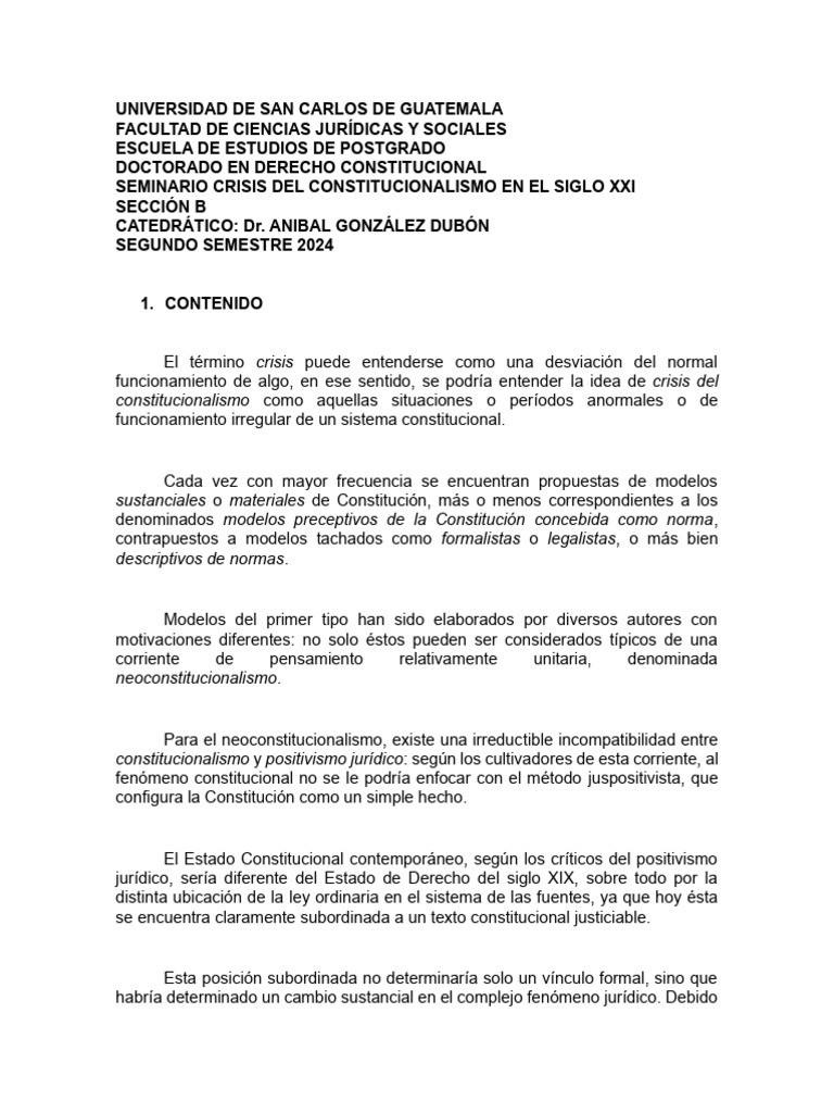 Programa Seminario Crisis Del Constitucionalismo en El Siglo Xxi ... Programa Seminario Crisis Del Constitucionalismo en El Siglo Xxi ...