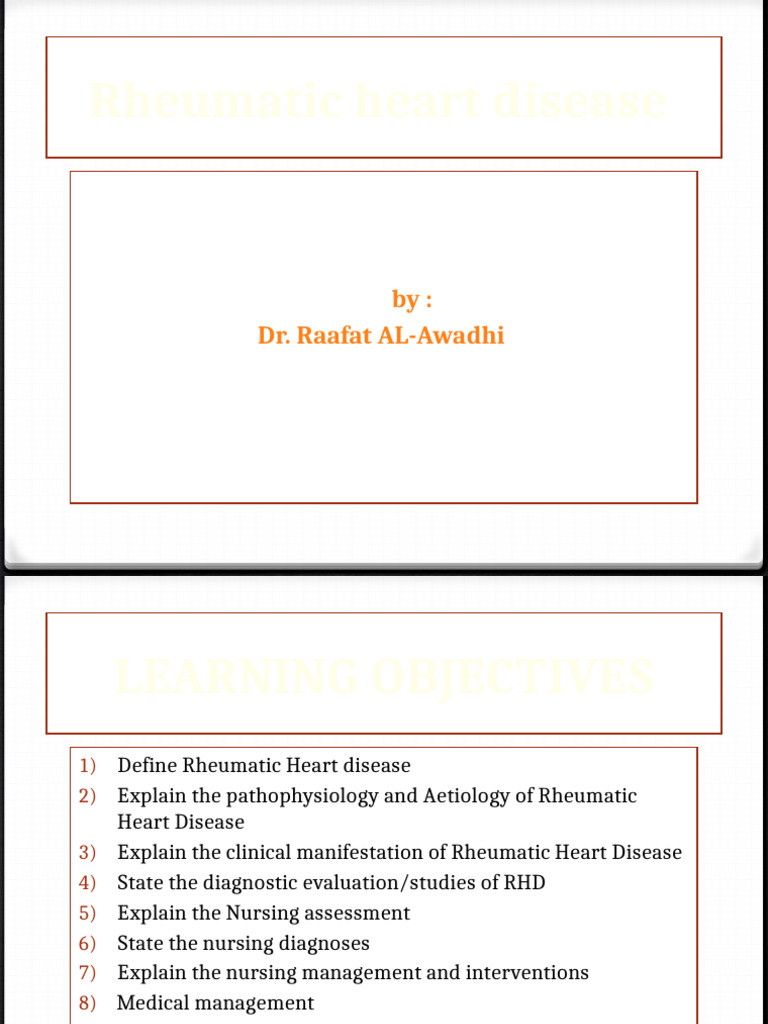 Rheumaticheartdisease by DR - Raafat AL-Awadhi | PDF