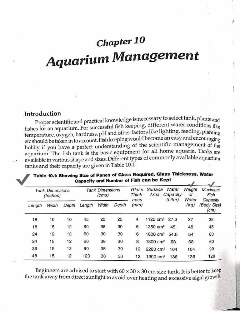 Aquarium Management | PDF