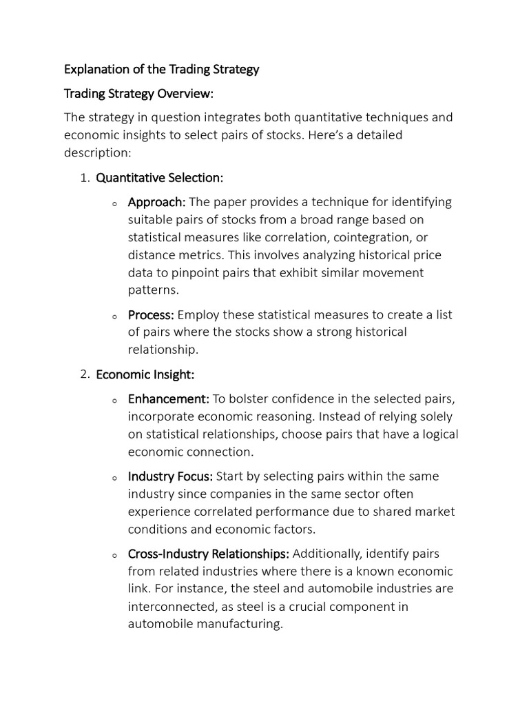 Trading Strategy | PDF