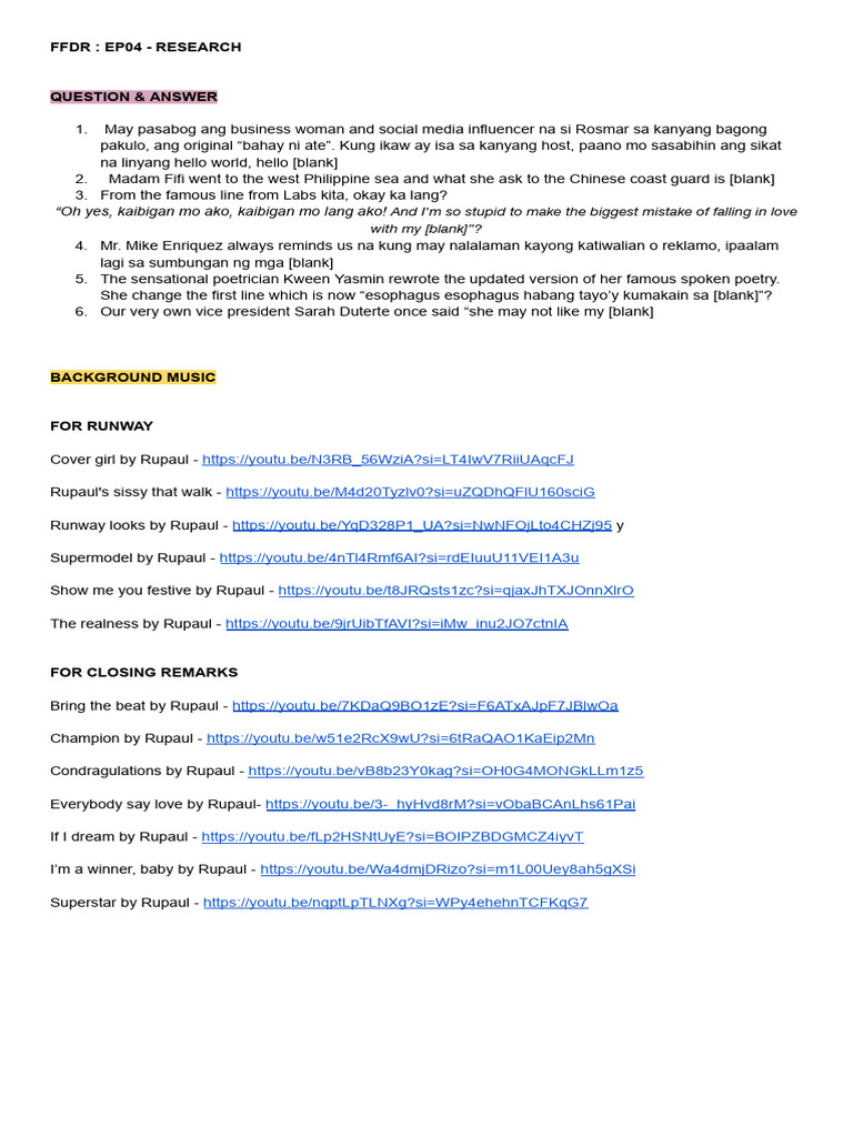 FFDR Ep04 Researcher | PDF