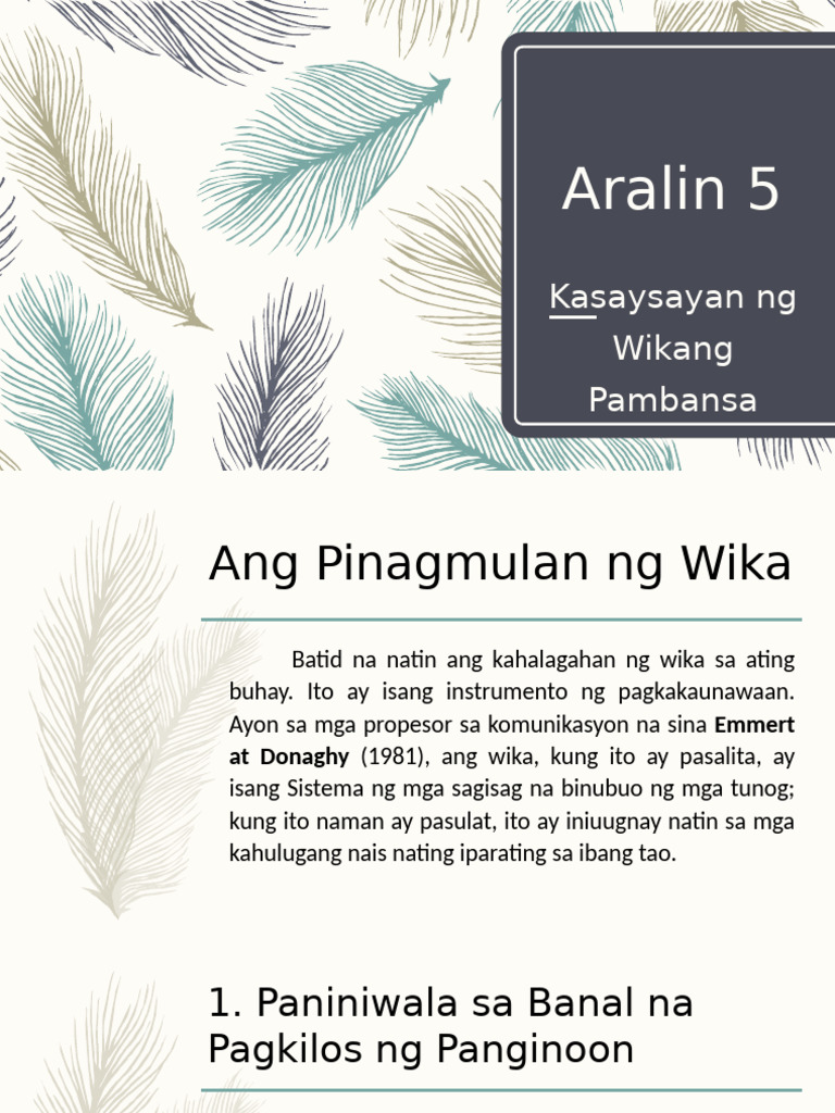 ARALIN-5 | PDF
