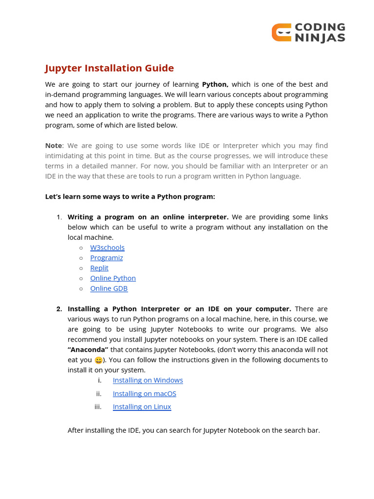Jupyter Installation Guide-3113 | PDF
