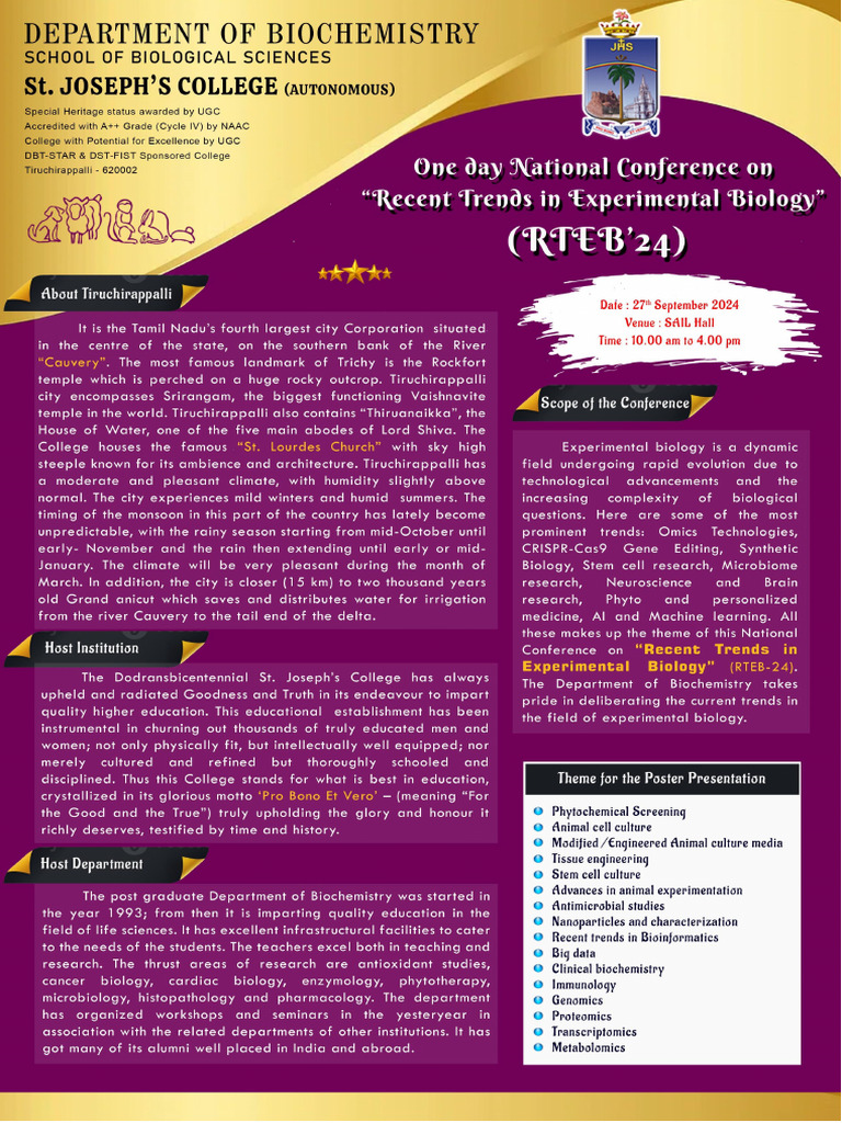 Biochemistry Invitation RTEB 24 New | PDF