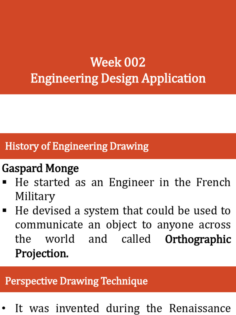 Week 2-Application of Engineering Drawing | PDF | Technical Drawing ...