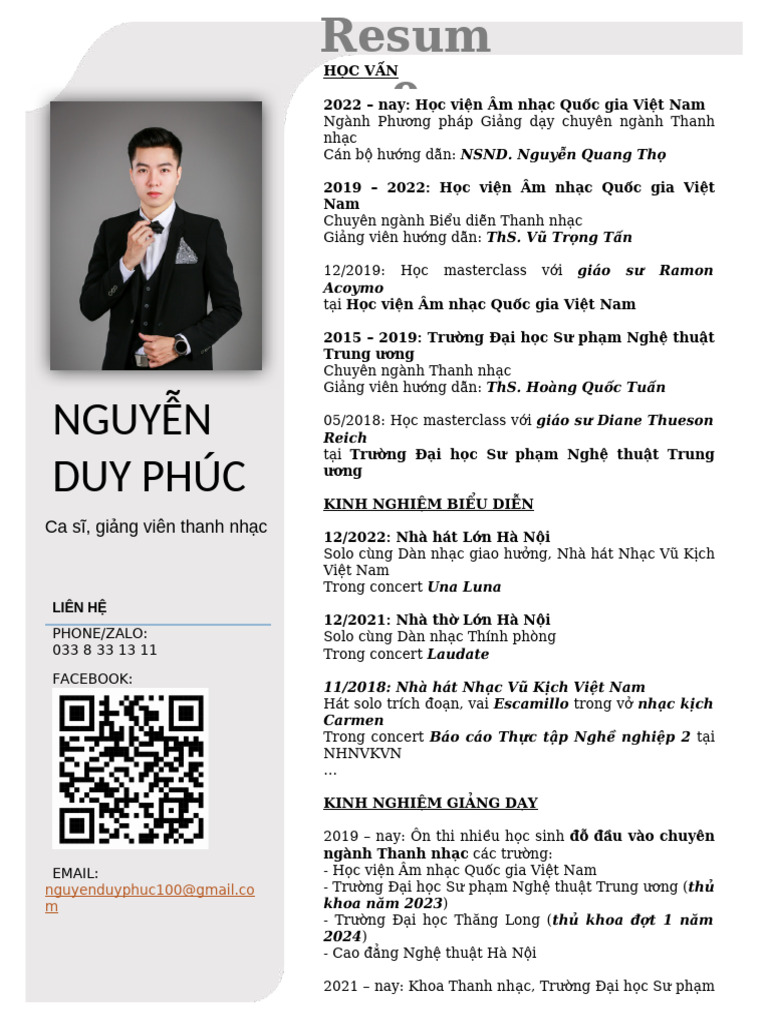 CV TV Phúc M I 2024 | PDF