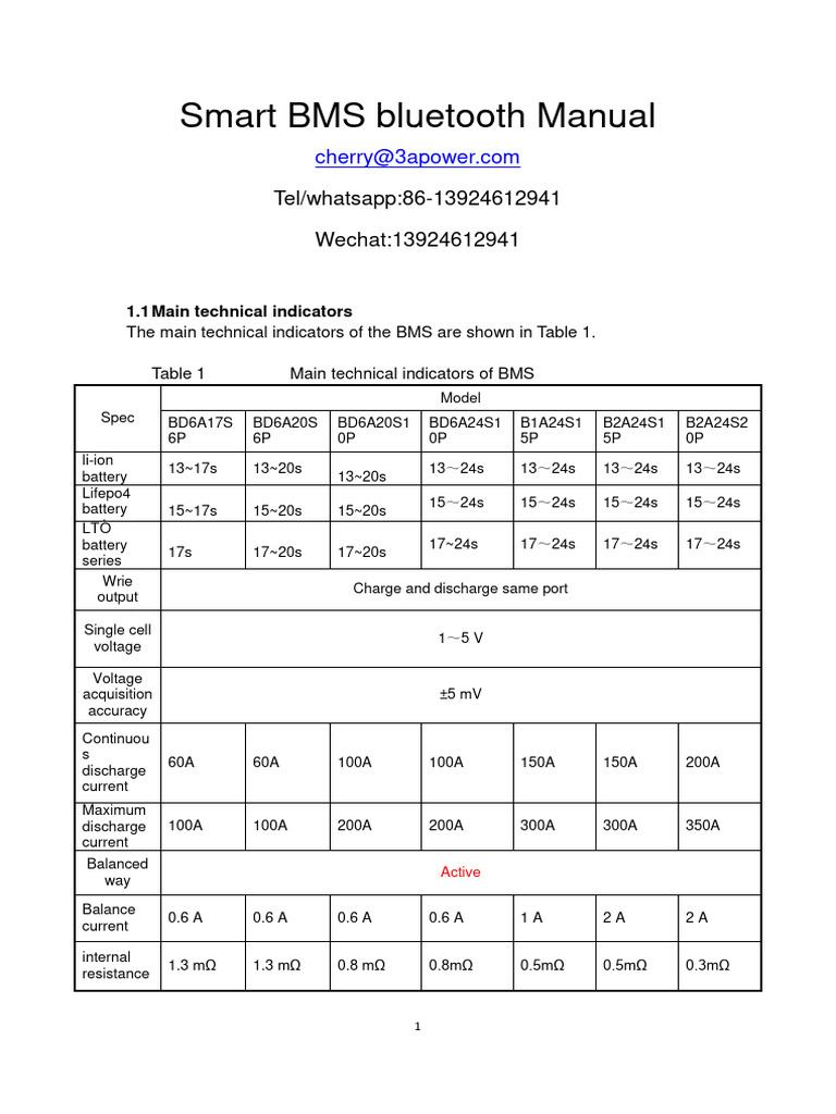 JK BMS Active-Bluetooth-BMS-Manual | PDF