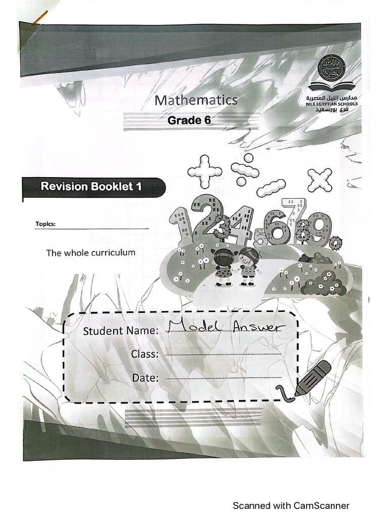 Revision Booklet 1 - Model Answer | PDF