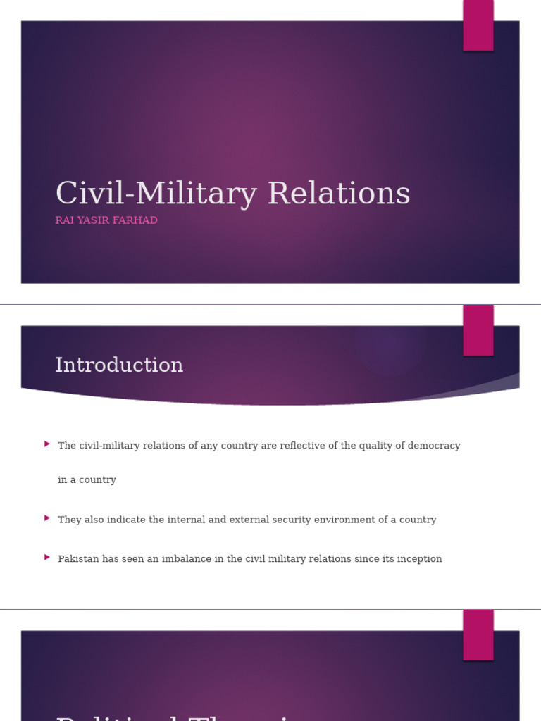 Civil Military Relations | PDF