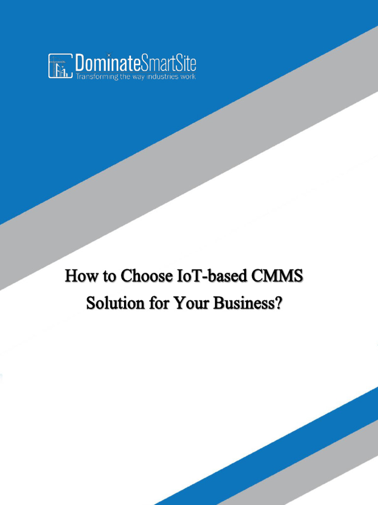 How-to-Choose-IoT-based-CMMS-Solution-for-Your-Business | PDF