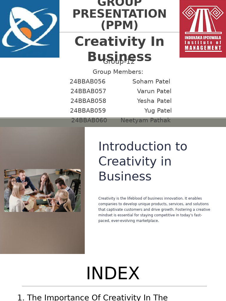 Creativity in Business (PPM) | PDF