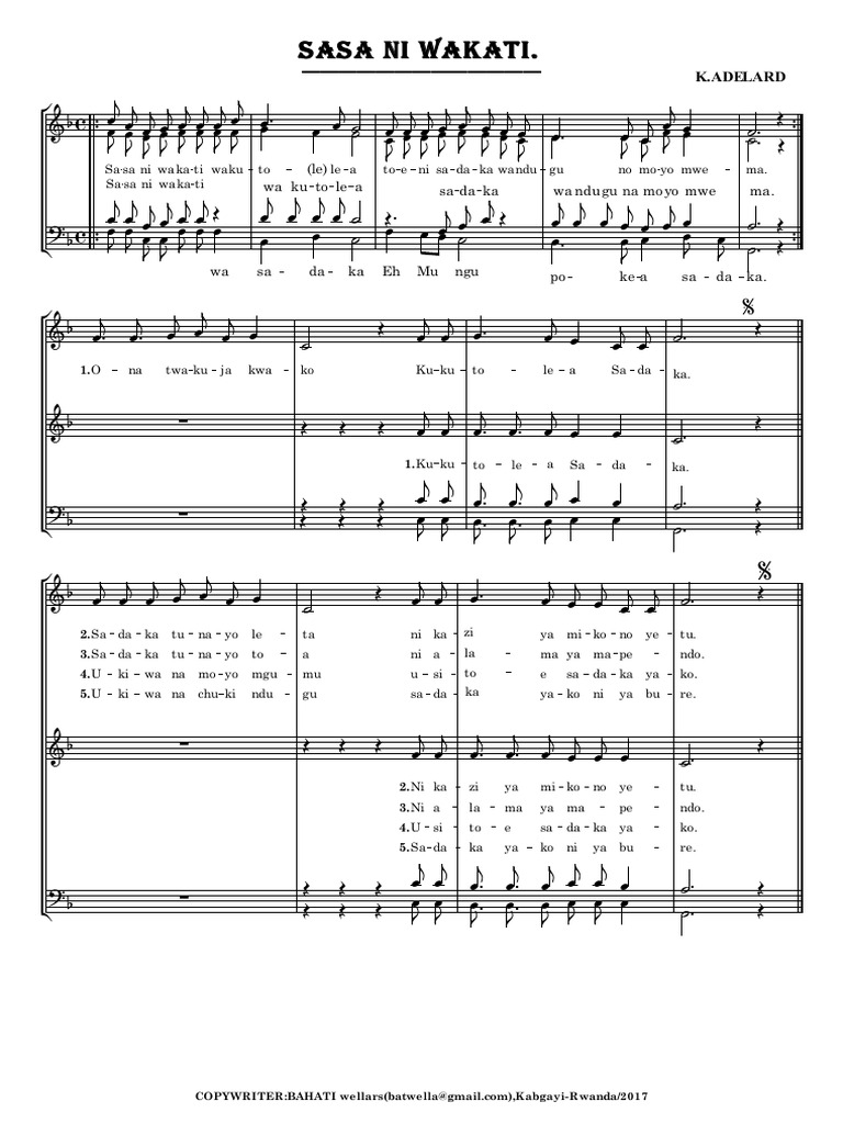 Sasa Ni Wakati | PDF