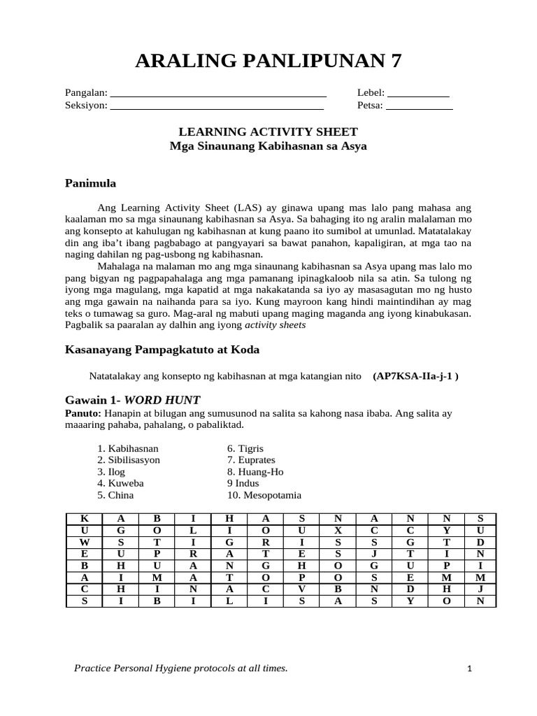 Ap 7 Takdang Aralin | PDF